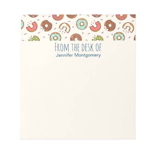 Retro Donut Pattern Cute Colorful Style Notepad | Zazzle.com