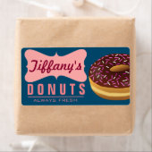 Retro Donut Shop | Donuts Baker | Doughnut Bakery Label | Zazzle
