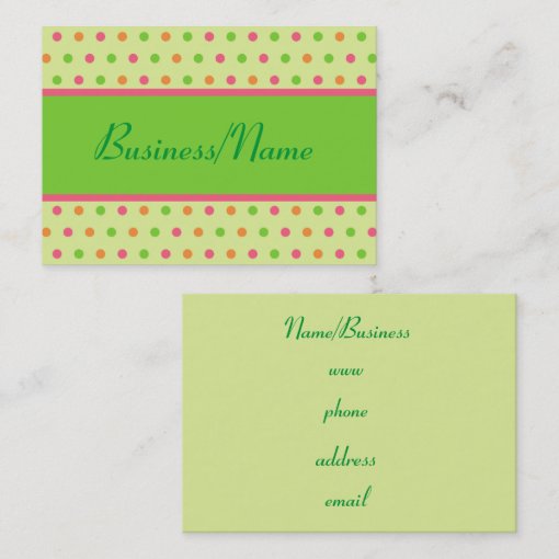 Retro Dot Business Card | Zazzle
