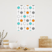 Retro Dots and Starbursts Poster | Zazzle