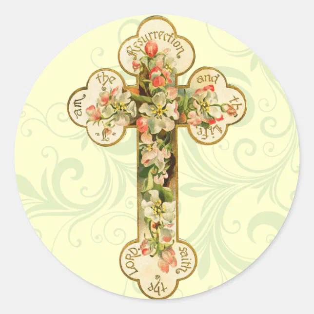 Retro Easter Cross Stickers | Zazzle