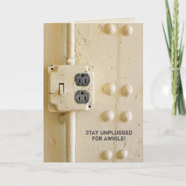 Retro electrical outlet and light switch card | Zazzle