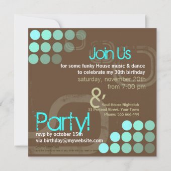 Retro Electro Party Birthday Invitation | Zazzle