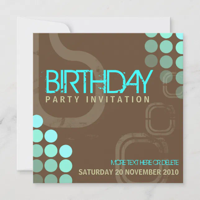 Retro Electro Party Birthday Invitation | Zazzle