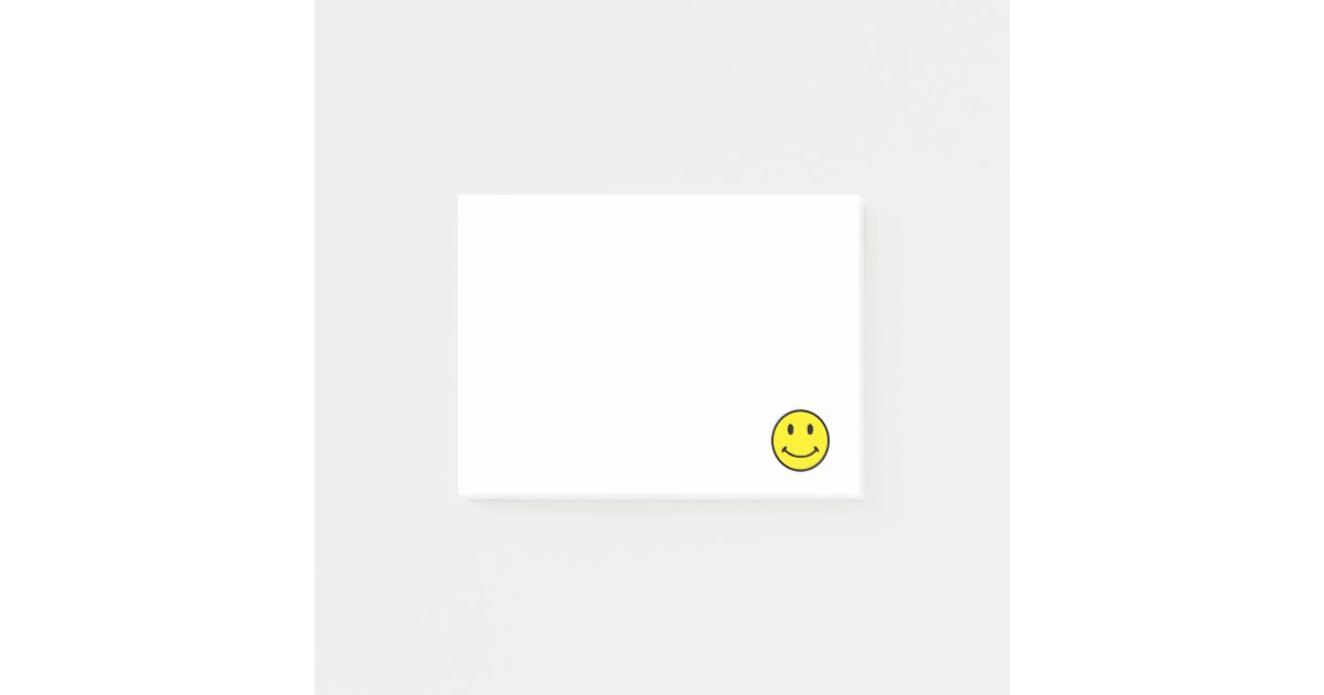 Retro Face Yellow Smile Post-it® Notes | Zazzle