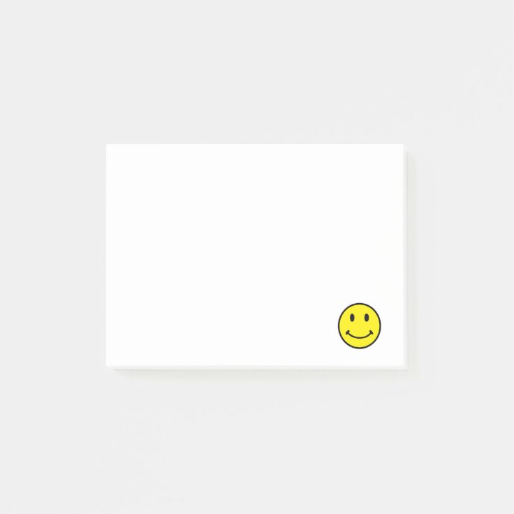 Retro Face Yellow Smile Post-it® Notes | Zazzle