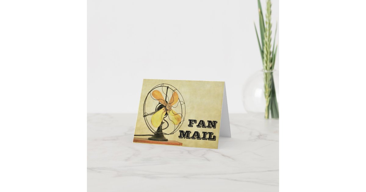 Retro Fan Mail Note Card | Zazzle