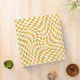 Retro Faux Gold Foil Checks Warped Checkerboard 3 Ring Binder | Zazzle
