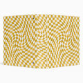 Retro Faux Gold Foil Checks Warped Checkerboard 3 Ring Binder | Zazzle