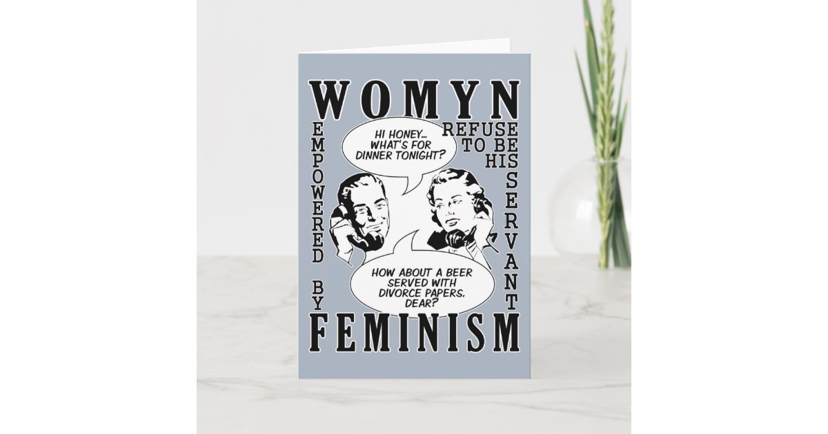 Retro Feminist Humor greeting cards | Zazzle