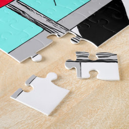 Retro Fifties Diner with Couple Holding Hands Jigsaw Puzzle | Zazzle