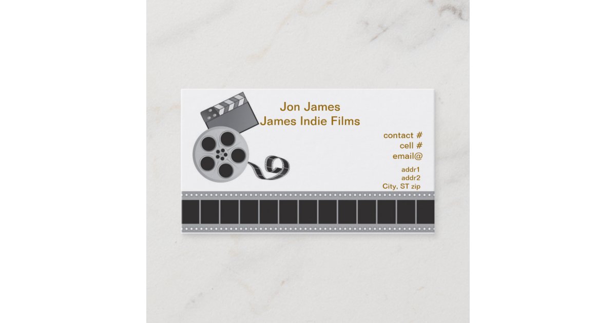 Retro film producer business card | Zazzle