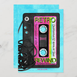 Retro Flashback Birthday Party Invitation | Zazzle