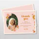 Retro Floral Groovy 2nd Birthday Thank You Card | Zazzle