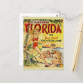 Retro Florida Vacation Postcard | Zazzle