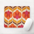 Retro Flower Design Mouse Pad | Zazzle