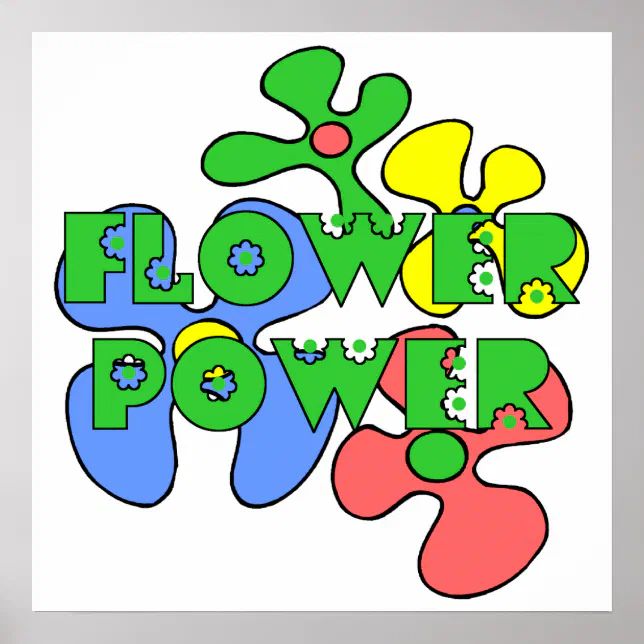 Retro Flower Power Poster | Zazzle