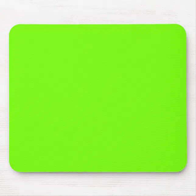 Retro Fluoro Lime-Green Collection Mouse Pad | Zazzle