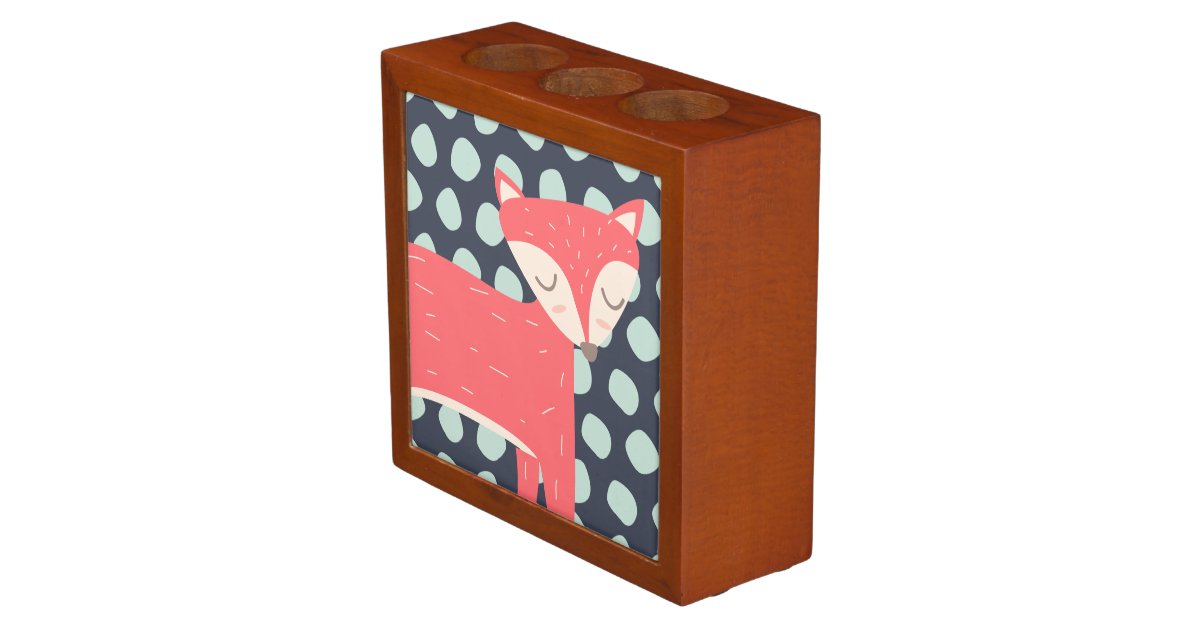 Retro Fox Desk Organizer | Zazzle