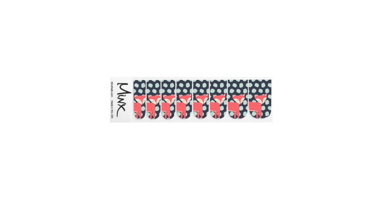 Retro Fox Minx Nail Wraps | Zazzle