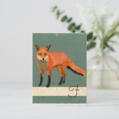 Retro Fox Monogram Postcard | Zazzle