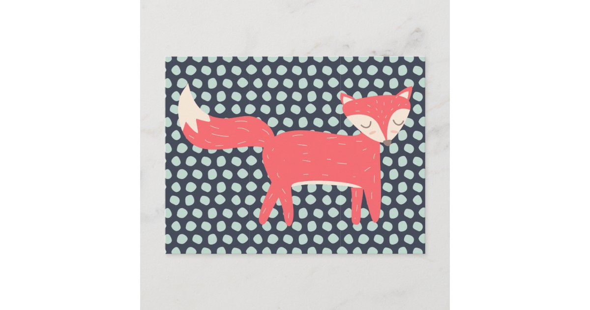 Retro Fox Postcard | Zazzle