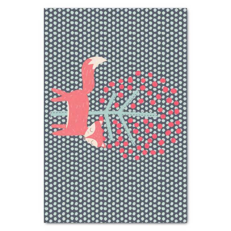 Retro Fox Tissue Paper | Zazzle