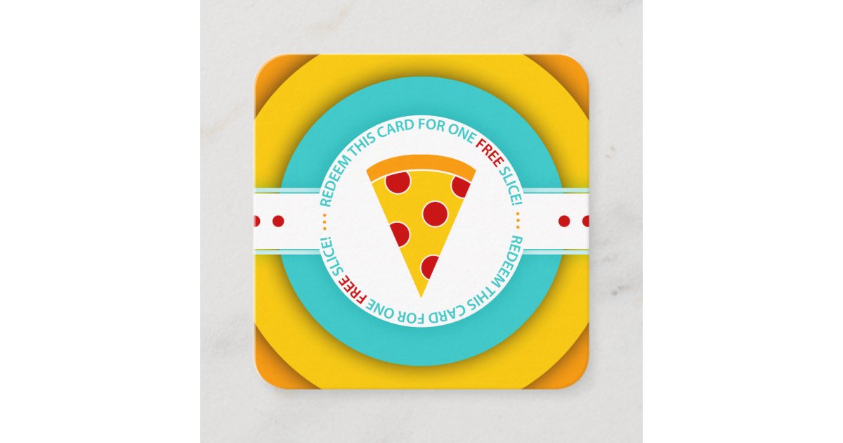 retro FREE PIZZA SLICE coupon | Zazzle