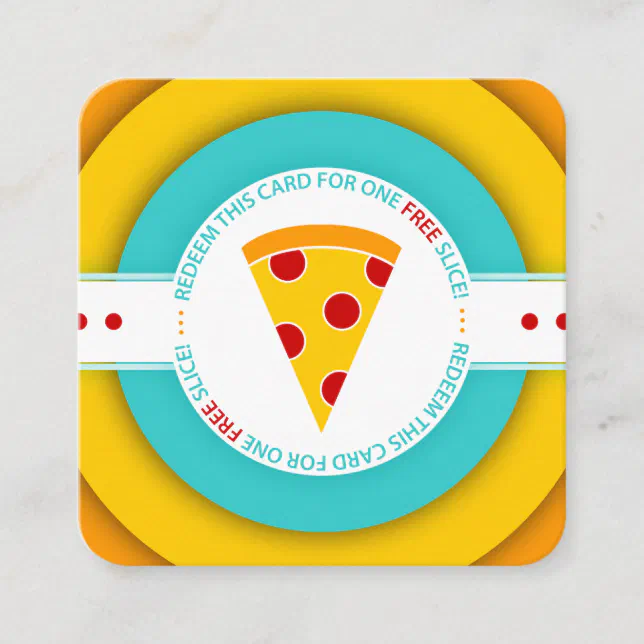 retro FREE PIZZA SLICE coupon | Zazzle