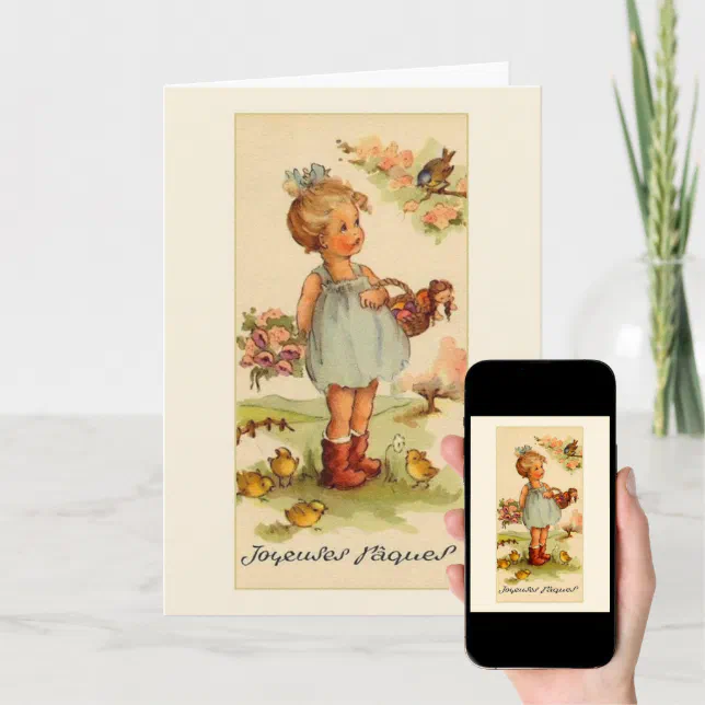 Retro French Easter Greeting Card | Zazzle