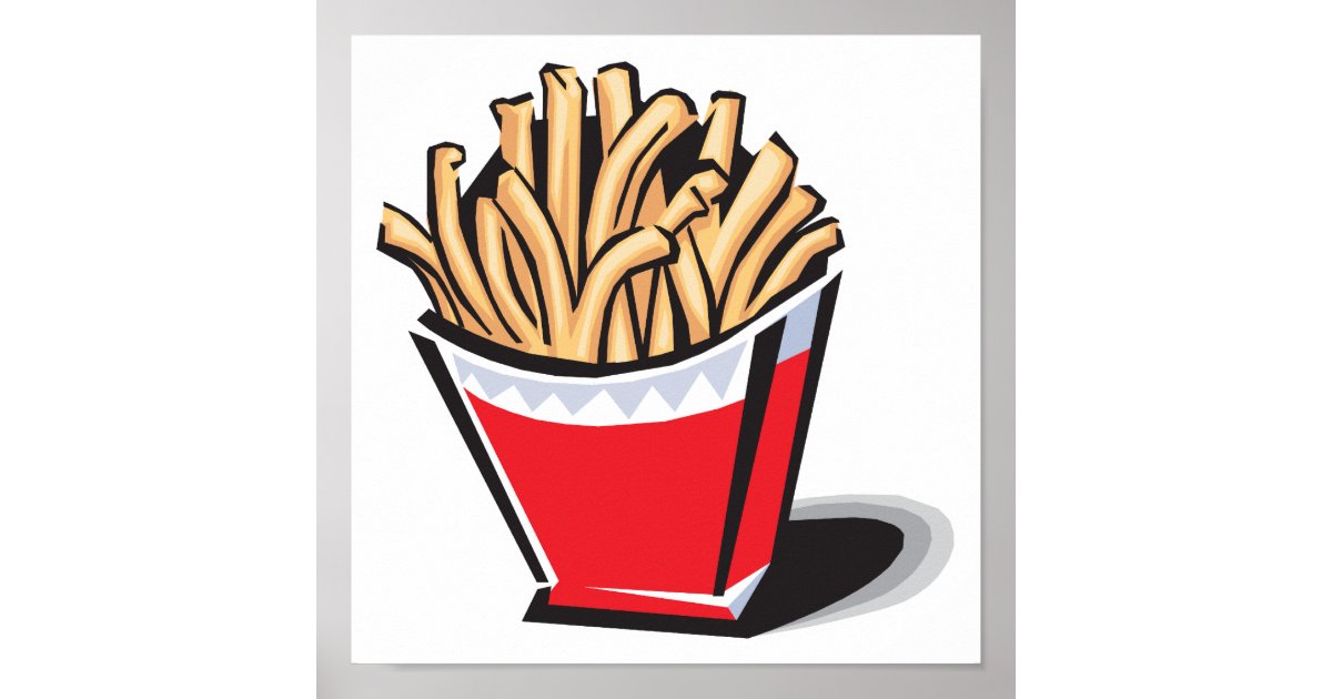 Retro French Fries Design Poster Zazzle