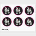 Retro French Poodle Stickers | Zazzle