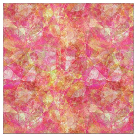 Abstract Artistic Retro Cool Waves Pattern Fabric | Zazzle