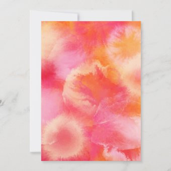 Retro Funky Modern pink orange Wedding Invitation | Zazzle