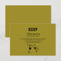Retro Funky Modern Wedding RSVP Card | Zazzle
