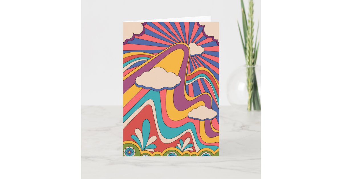 Retro Funky Thank You Card | Zazzle