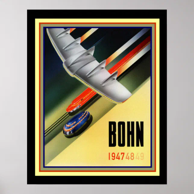 Retro Furturistic Bohn Ad Print 16 x 20 | Zazzle