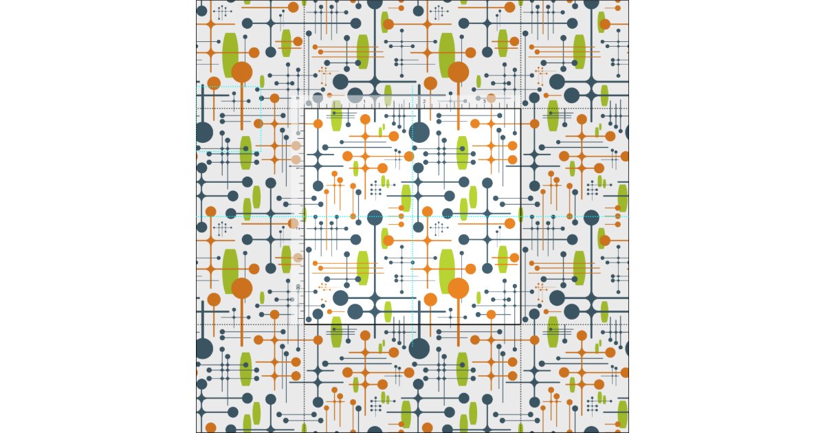 Retro Futuristic Fabric | Zazzle