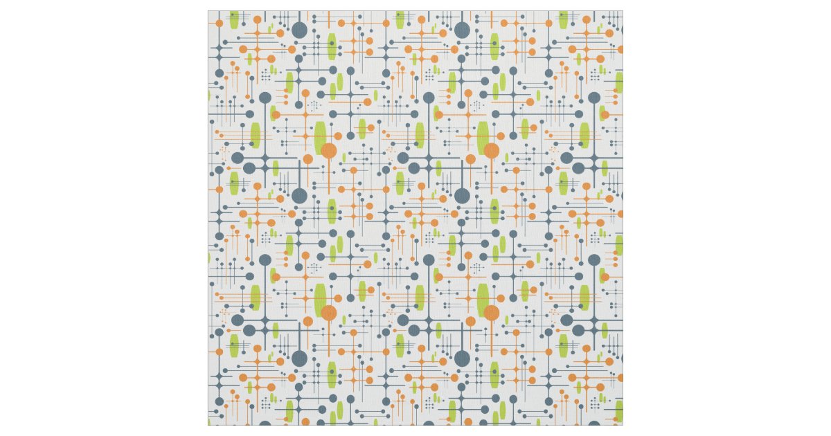 Retro Futuristic Fabric | Zazzle