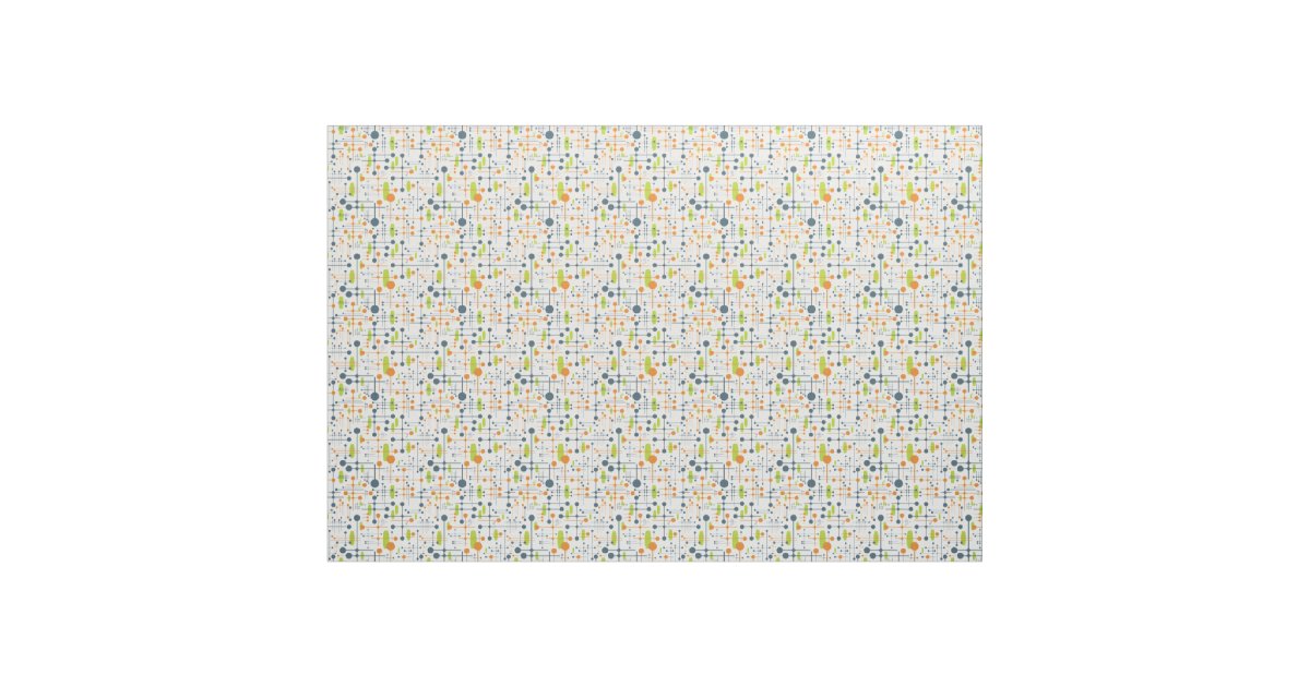 Retro Futuristic Fabric | Zazzle
