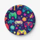Retro Gamer Arcade Birthday Party Paper Plates | Zazzle