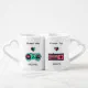 Retro Gamer Love Cute Couple Funny Valentine's Day Coffee Mug Set | Zazzle