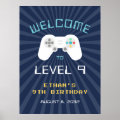 Retro Gamer Theme Kids Birthday Party Welcome Sign | Zazzle