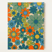 Retro Garden Flowers Groovy 60s 70s Floral Pattern Planner | Zazzle