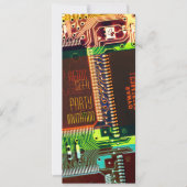 Retro Geek Party • Colorful electronic pcb • Nerdy Invitation | Zazzle