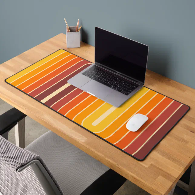 Retro Geometric Double Arch Design Desk Mat | Zazzle