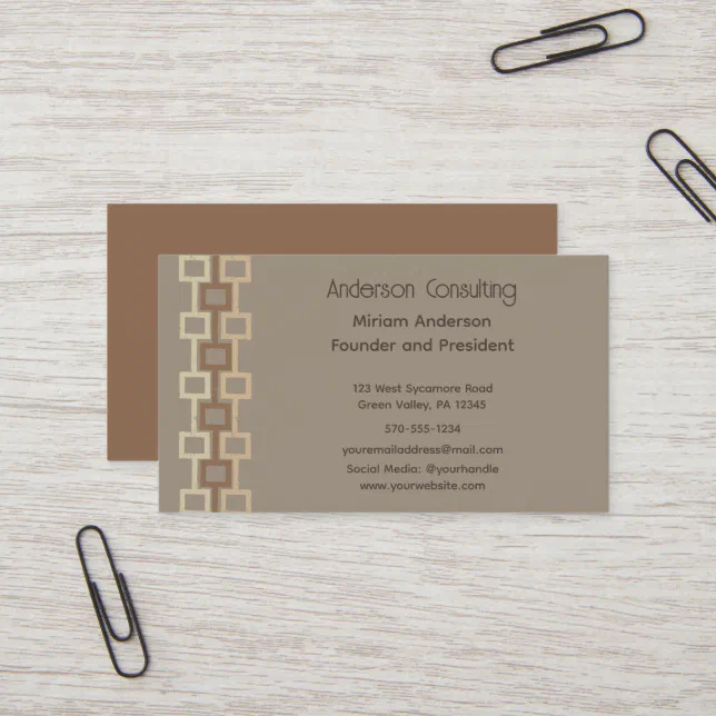 Retro Geometric Graphic General Purpose Business Card | Zazzle