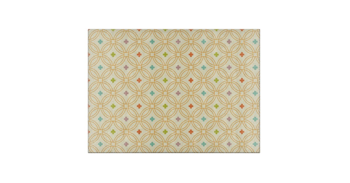 Retro Geometric Interlocking Circle Pattern Cutting Board | Zazzle
