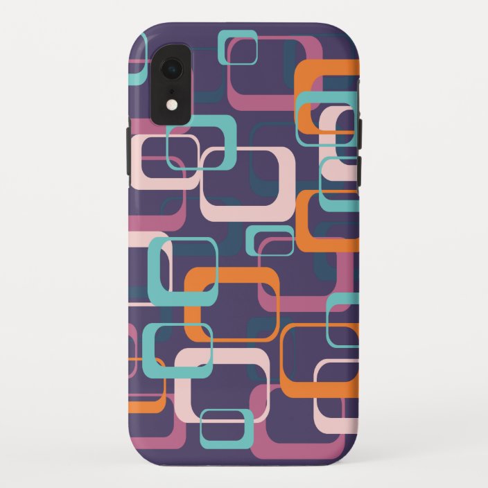 Retro Geometric Mid Century Shapes Art Case-Mate iPhone Case | Zazzle.com