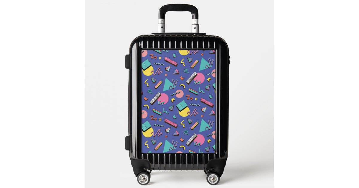 Retro Geometric Pattern Luggage | Zazzle